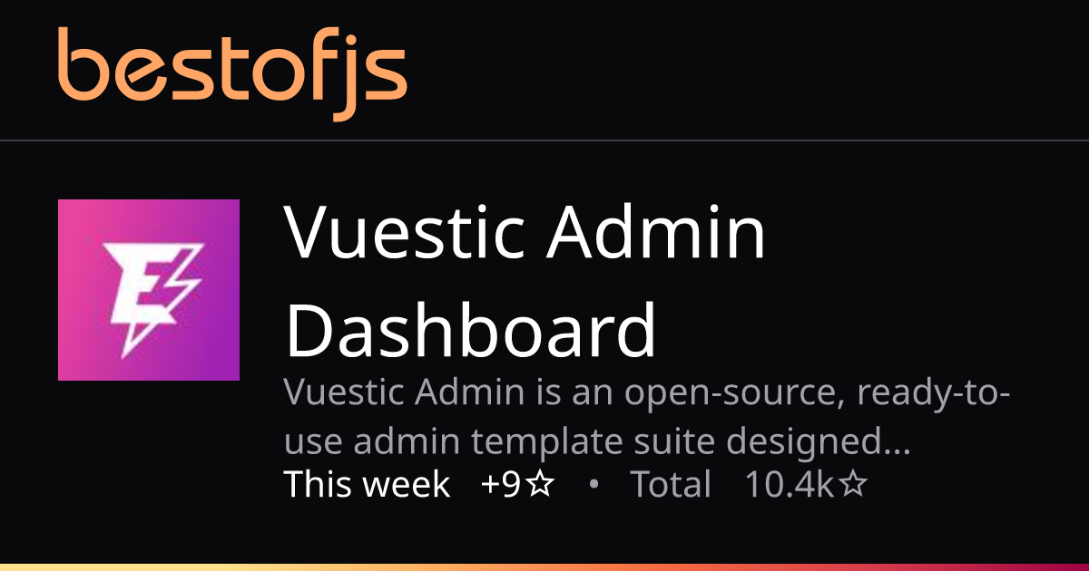Best of JS • Vuestic Admin Dashboard Best of JS • Vuestic Admin Dashboard